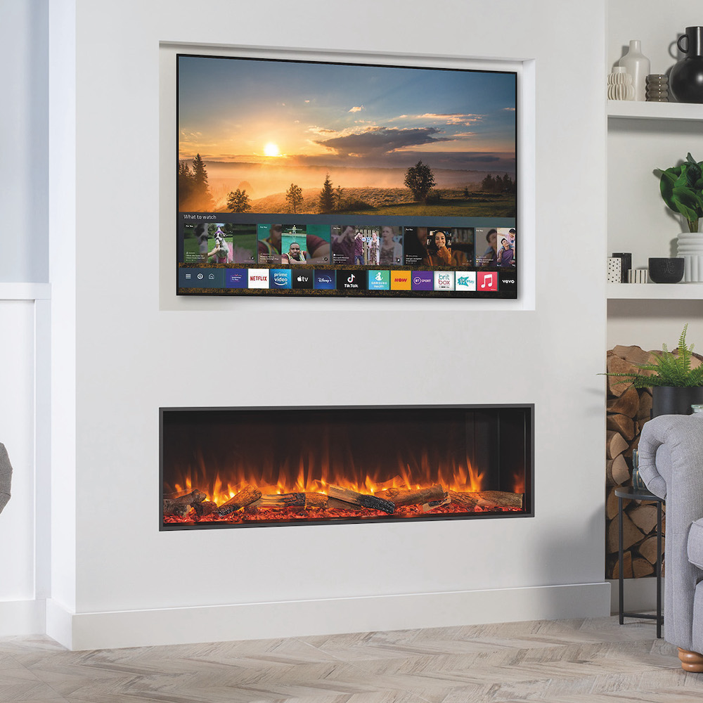 Gazco eReflex 150RW 1-2-3 Sided Electric Fire | Media Wall Fire Co